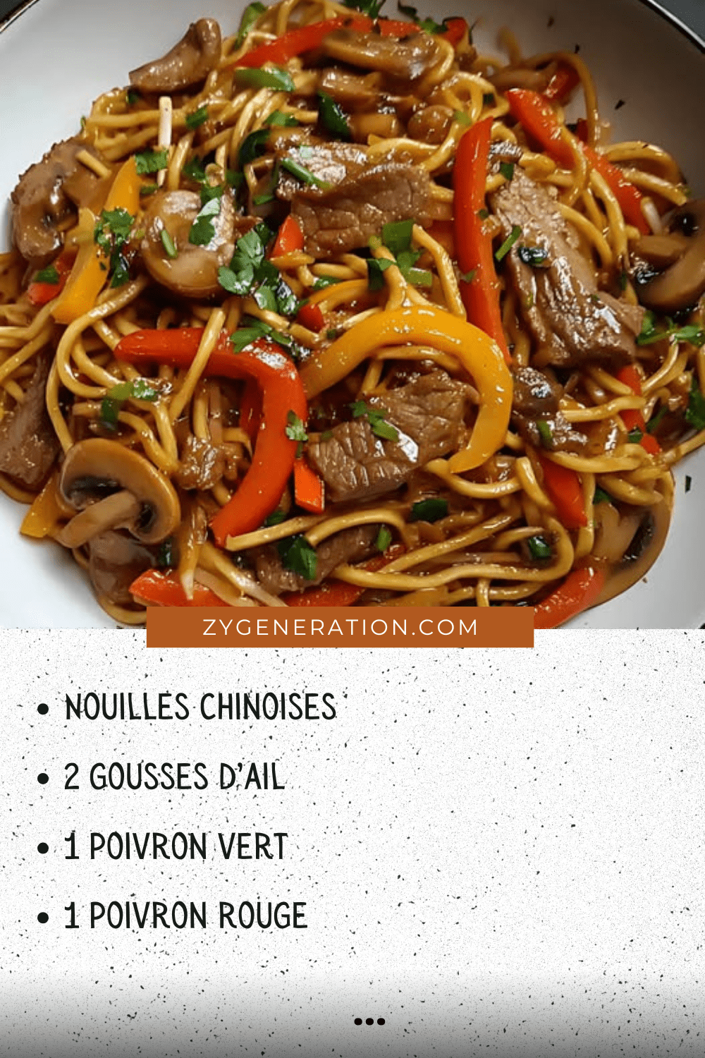 Recette de Nouilles Chinoises au Bœuf et Légumes