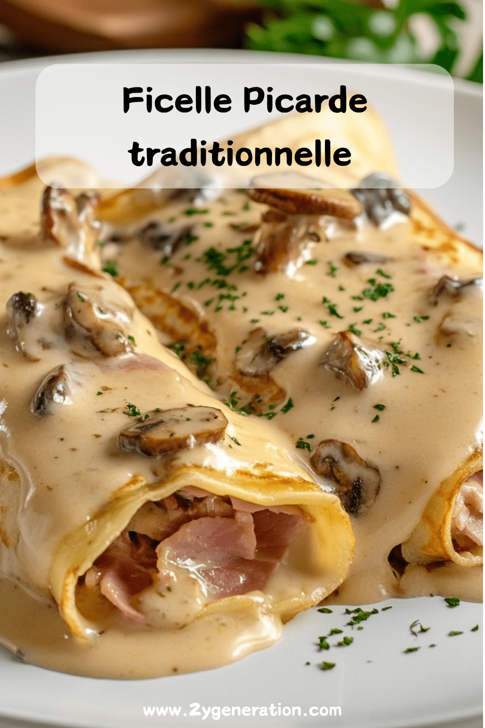 Ficelle Picarde : La crêpe gratinée au jambon et champignons