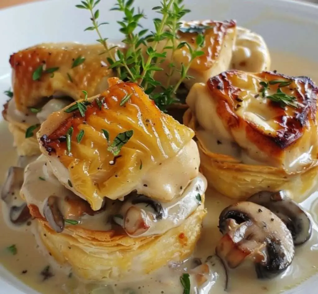 La Recette de Vol-au-Vent au Poulet et Champignons