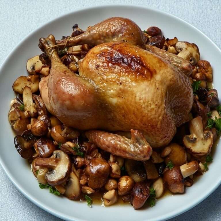 Recette Chapon aux marrons et champignons